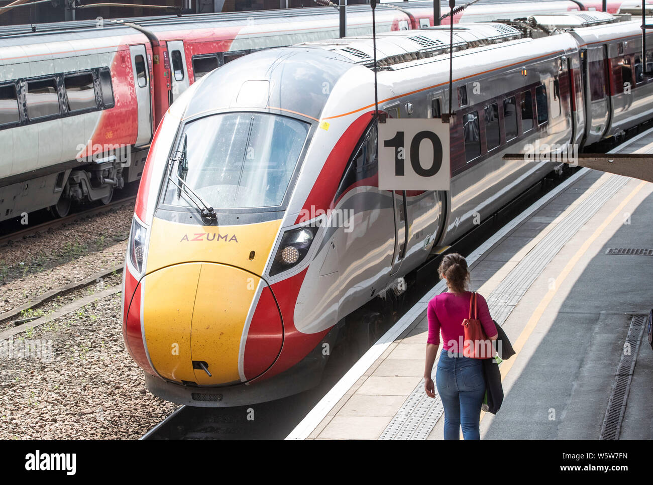 A new Azuma train operated by LNER at York Train Station in Yorkshire ...
