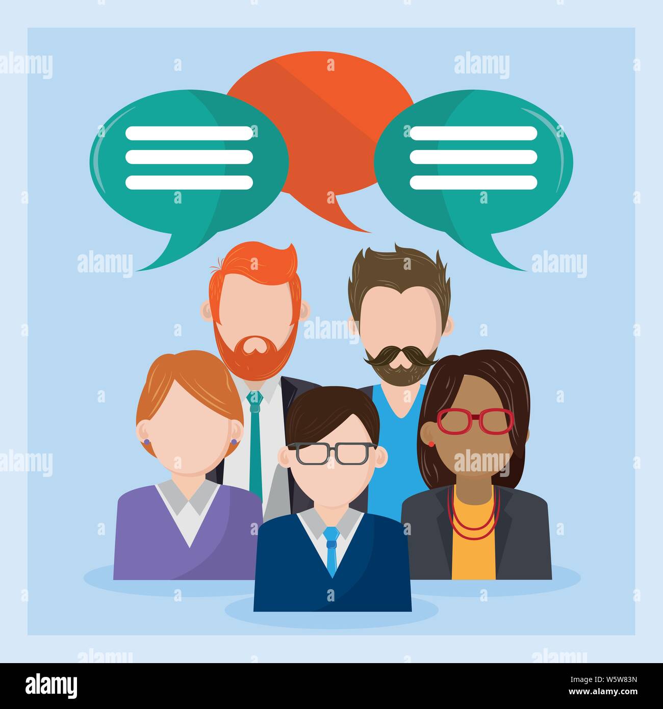 Business people character talking with bubbles Stock Vector Image & Art ...