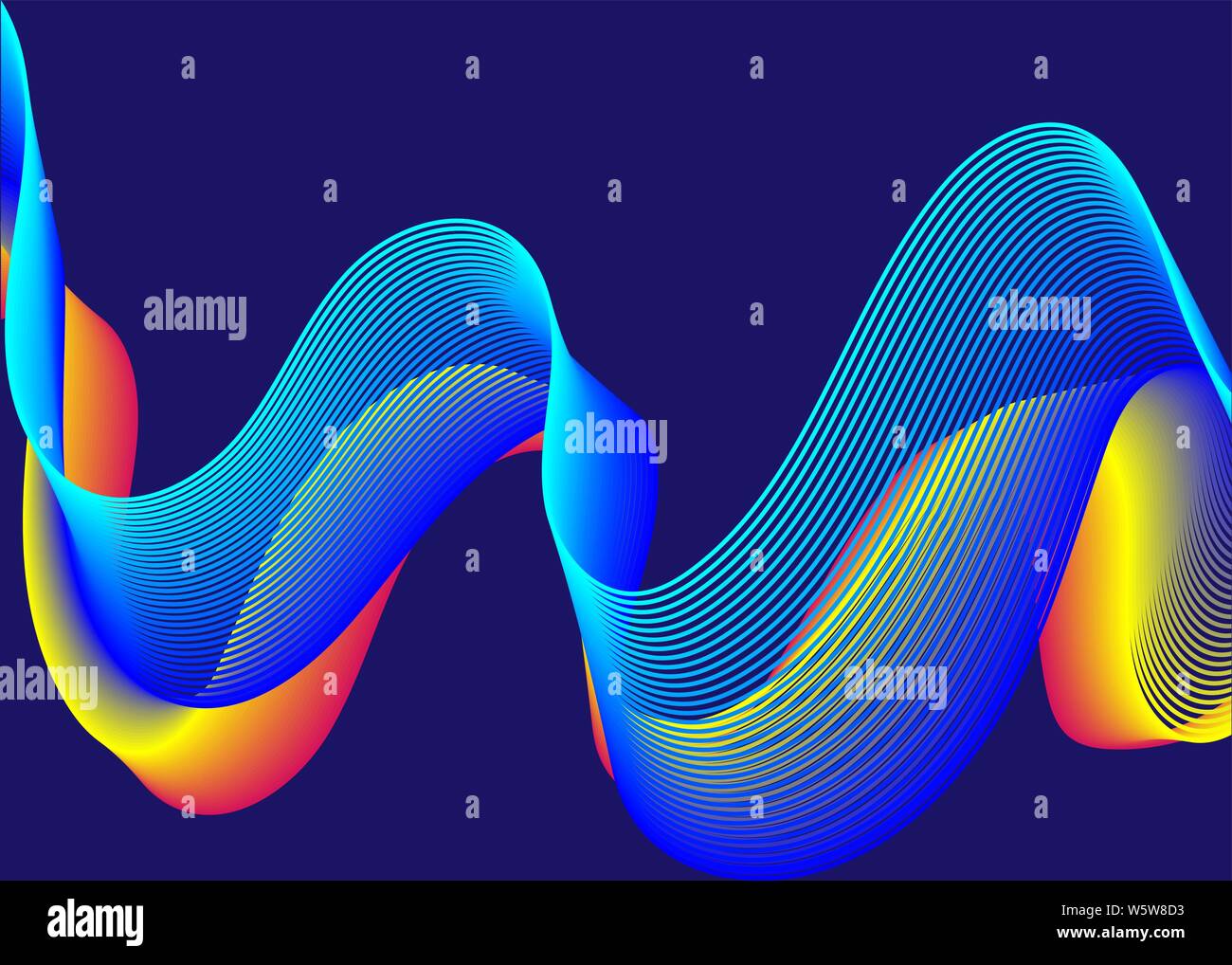 Illustration Of Bright Color Abstract Background Pattern With Gradient Line Texture For Minimal