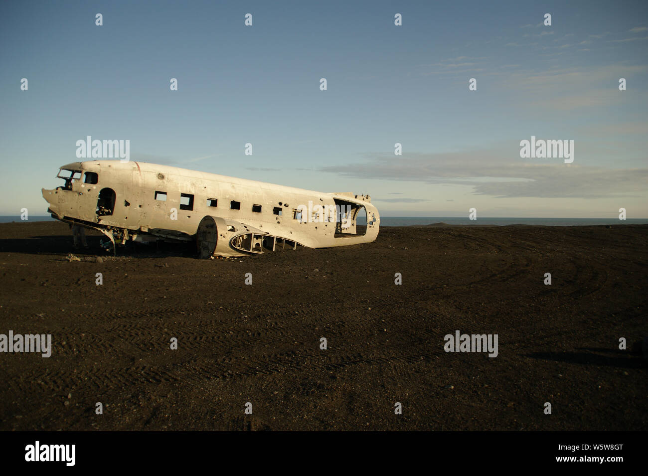 Wreckage of crashed airplane in 1973 Douglas R4D Dakota DC-3 C 117 of ...