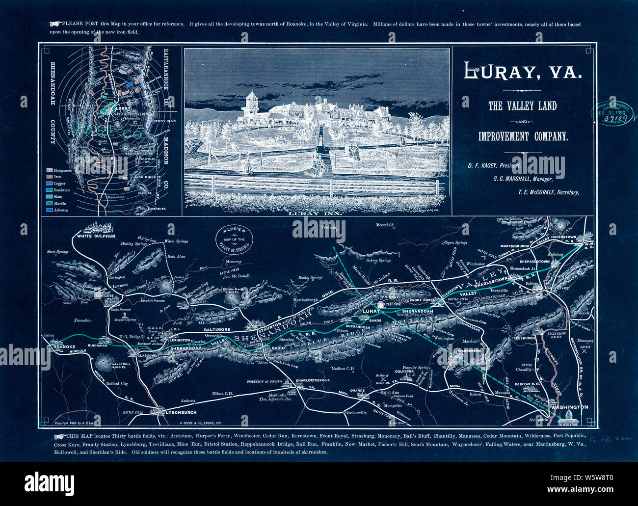 Civil War Maps 0550 Lee's map of the Valley of Virginia Inverted ...