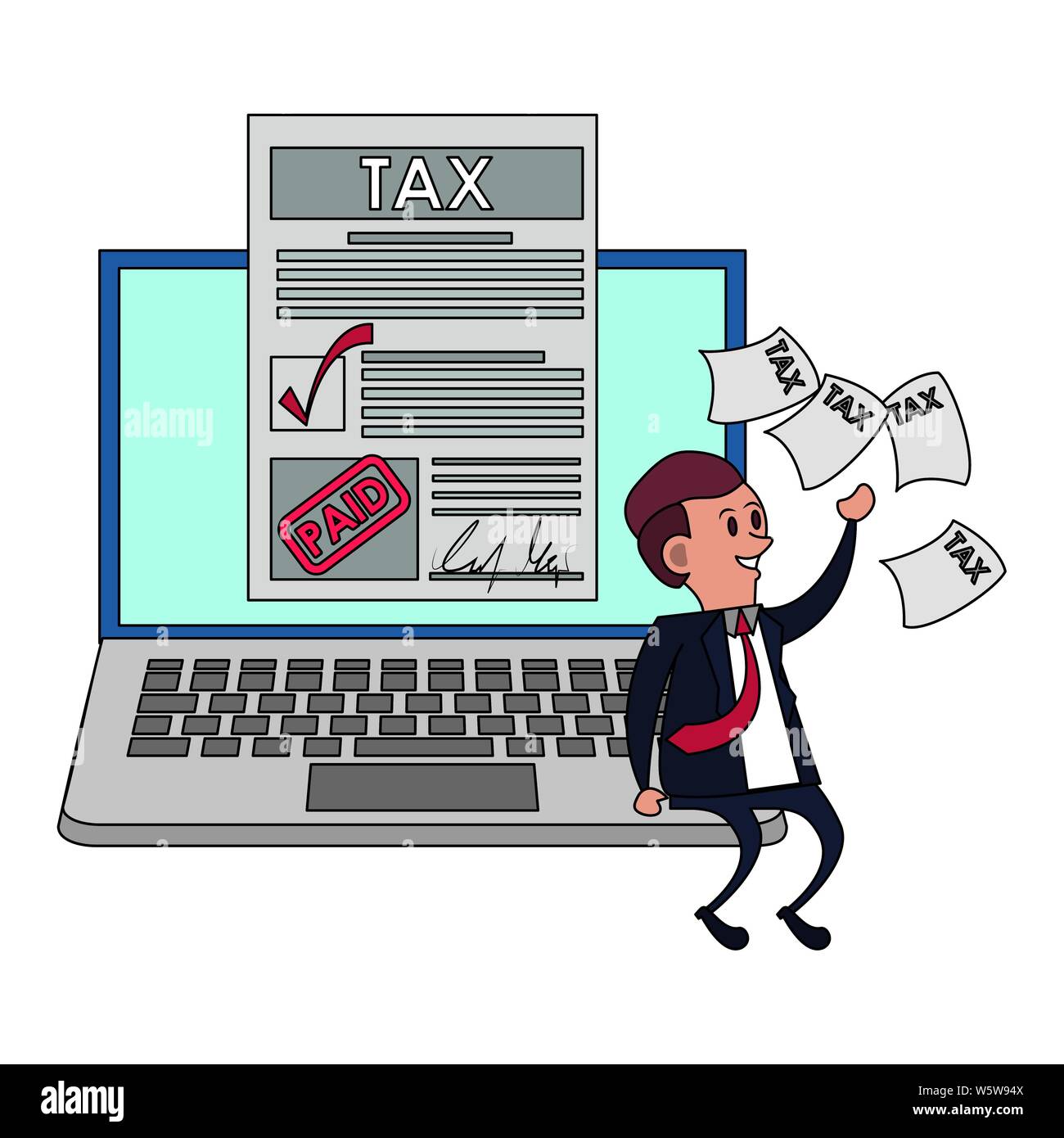 state government taxes business cartoon Stock Vector Image & Art - Alamy