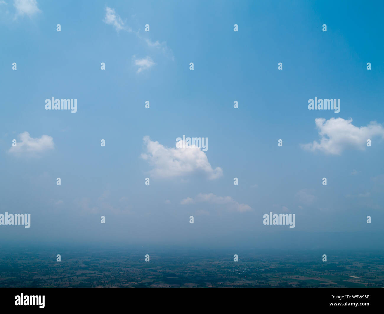 Beautiful blue clear sky with white clouds background in sunny day and ...