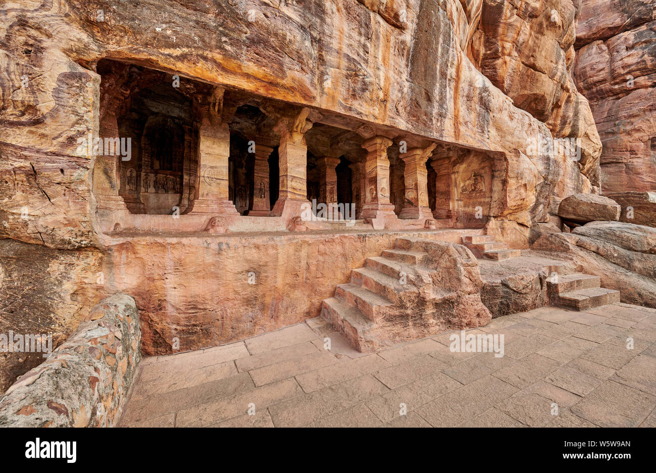 Badami caves, Karnataka, India Stock Photo - Alamy