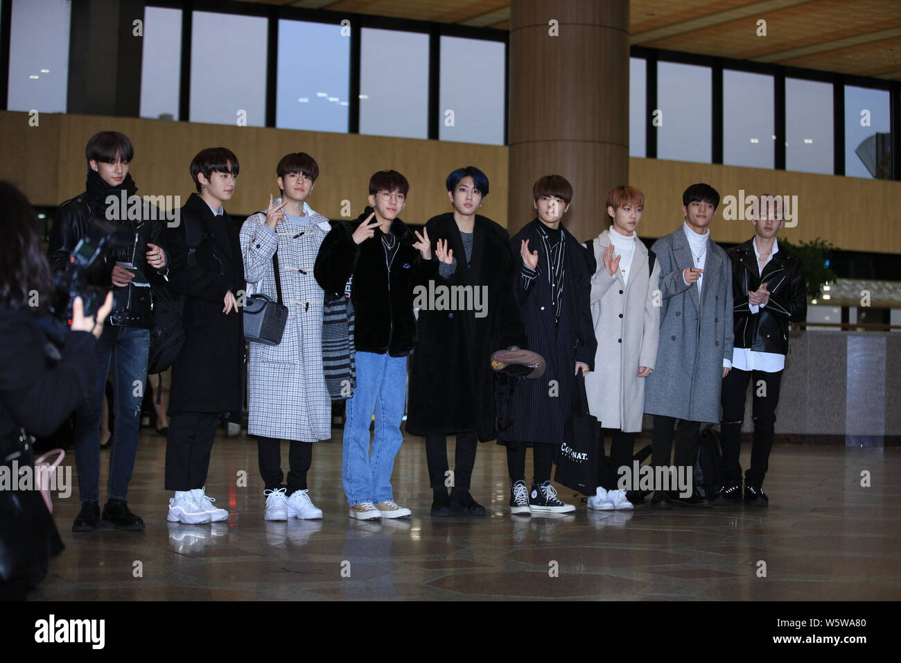 Members of South Korean boy band Stray Kids, often abbreviated to SKZ ...