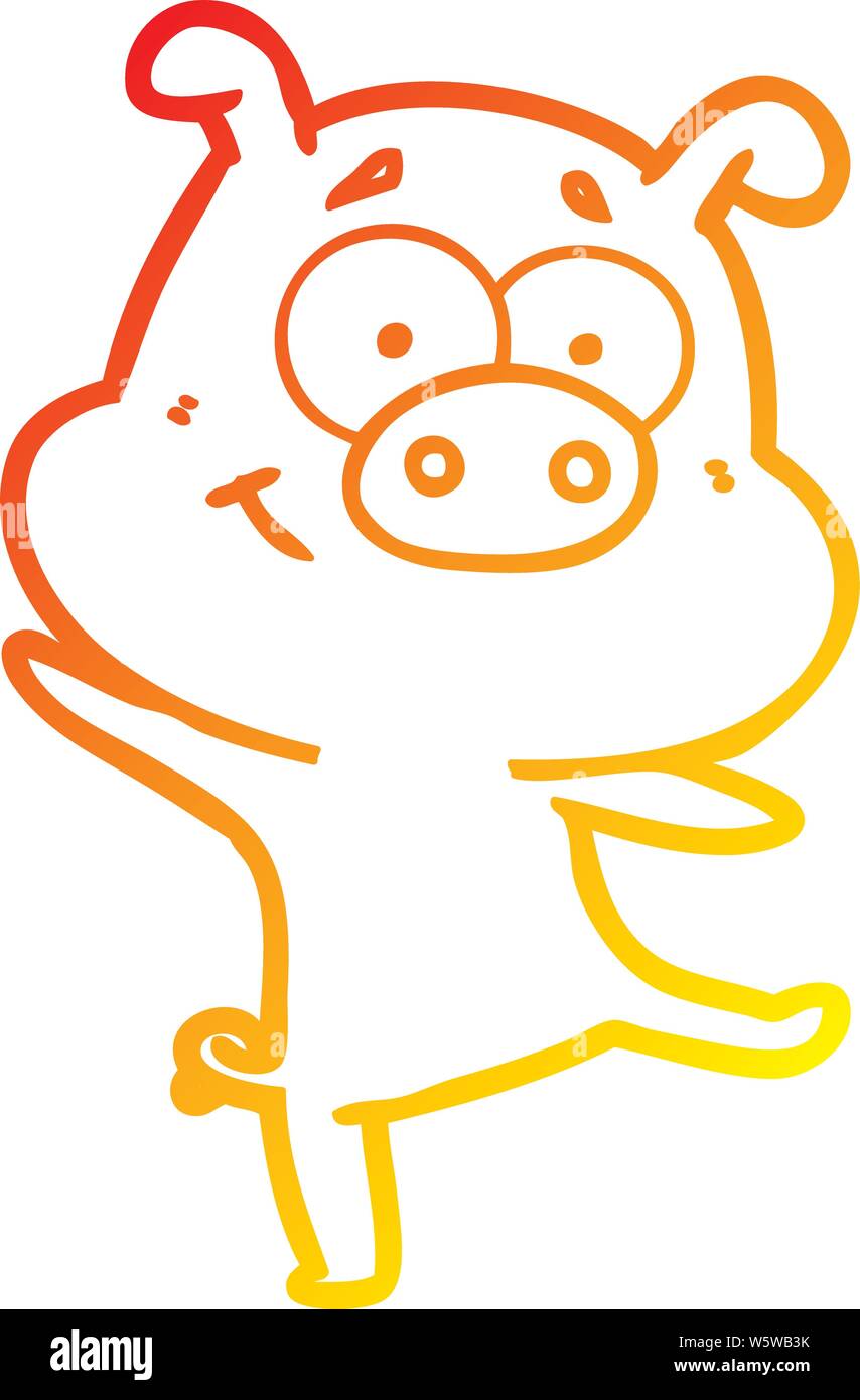 Happy cartoon pig dancing smiling hi-res stock photography and images ...