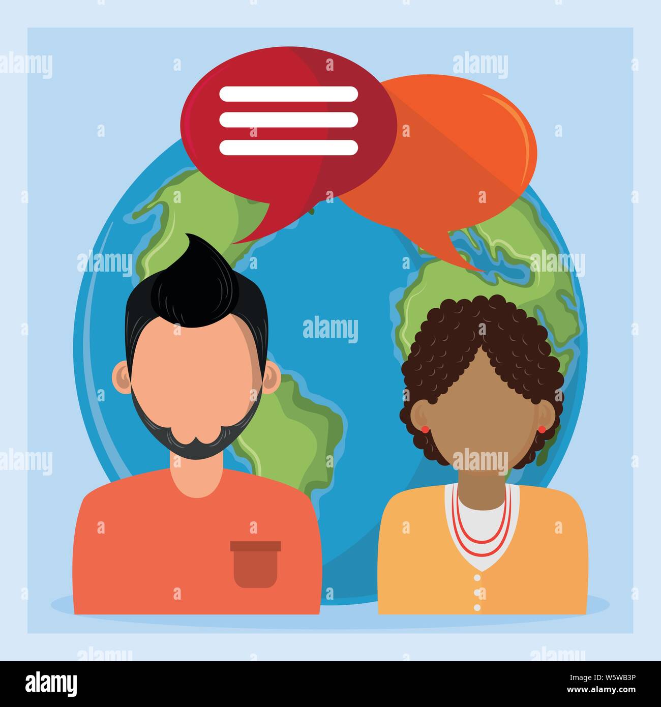 People talking around the world cartoons Stock Vector Image & Art - Alamy
