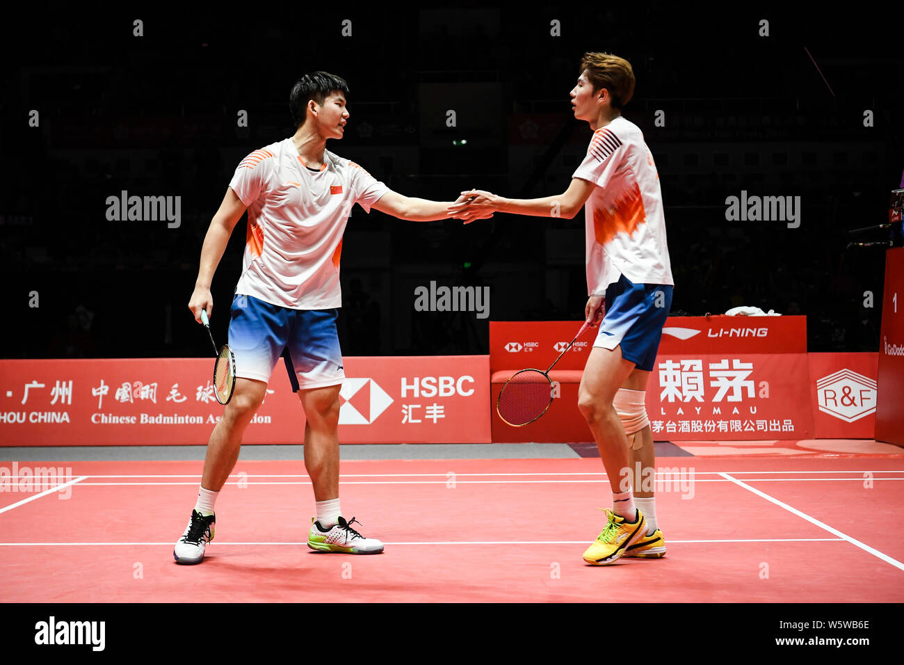 Li Junhui and Liu Yuchen of China celebrate after scoring against ...