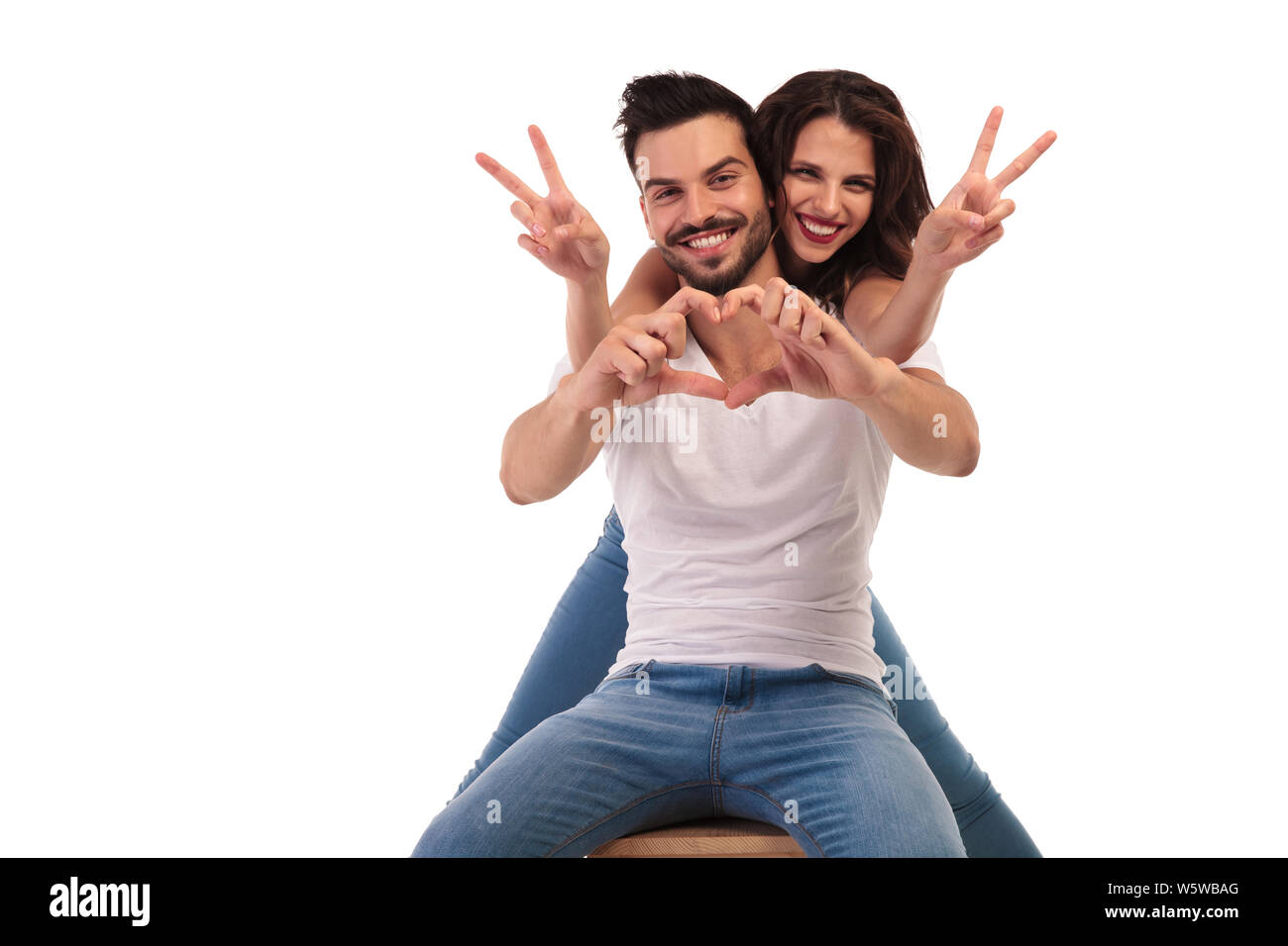 Victory sign hands back hi-res stock photography and images - Alamy