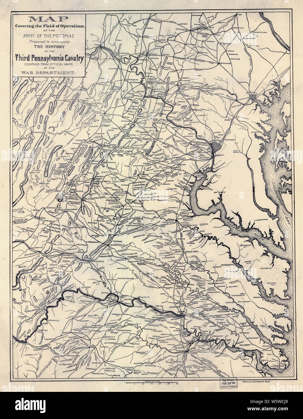 Civil War Maps 0603 Map covering the field of operations of the Army of ...