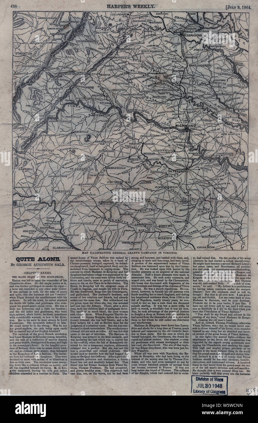 Civil War Maps 0604 Map illustrating General Grant's campaign in ...
