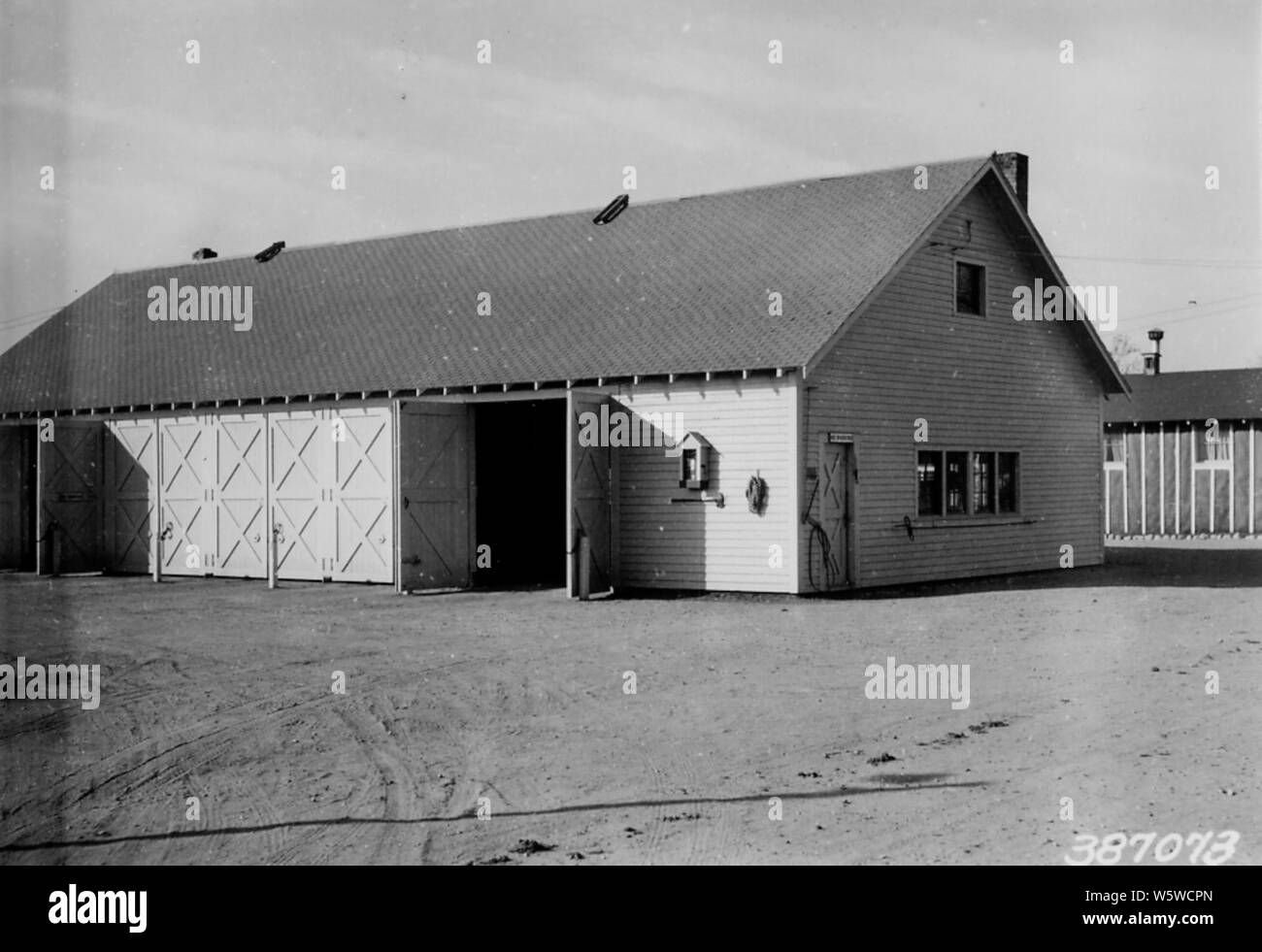 Photograph of Riley Creek Garage; Scope and content: Original caption ...
