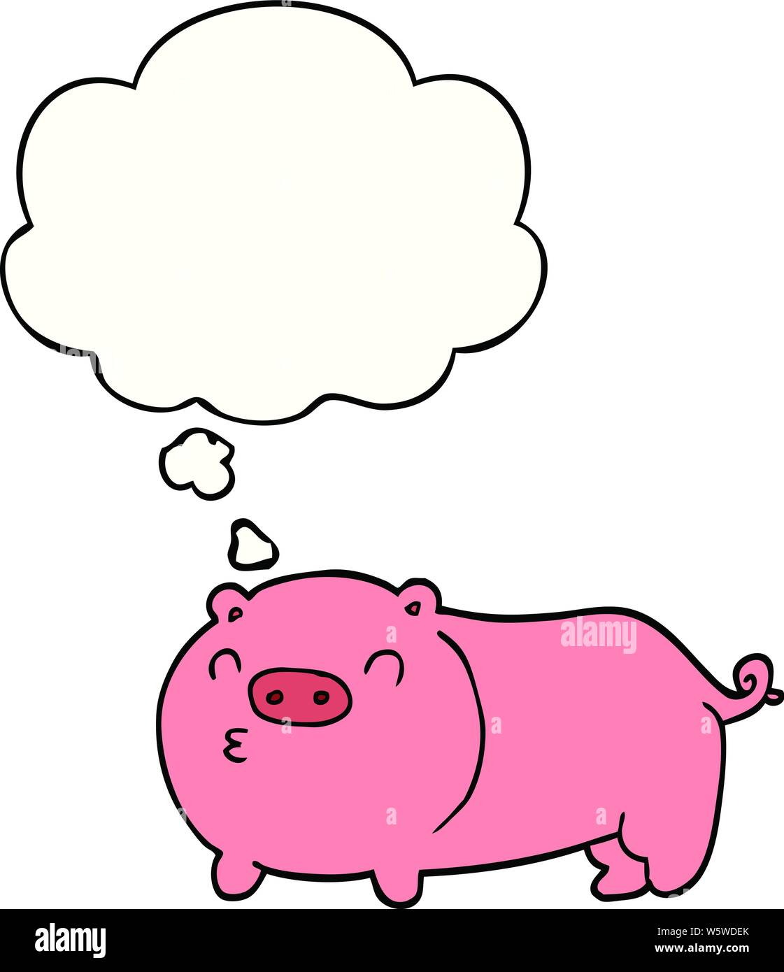 Pig cartoon thinking Stock Vector Images - Alamy