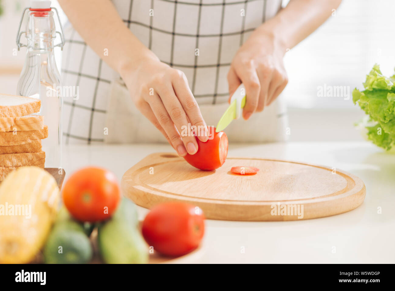 Preparing healthy food hi-res stock photography and images - Alamy