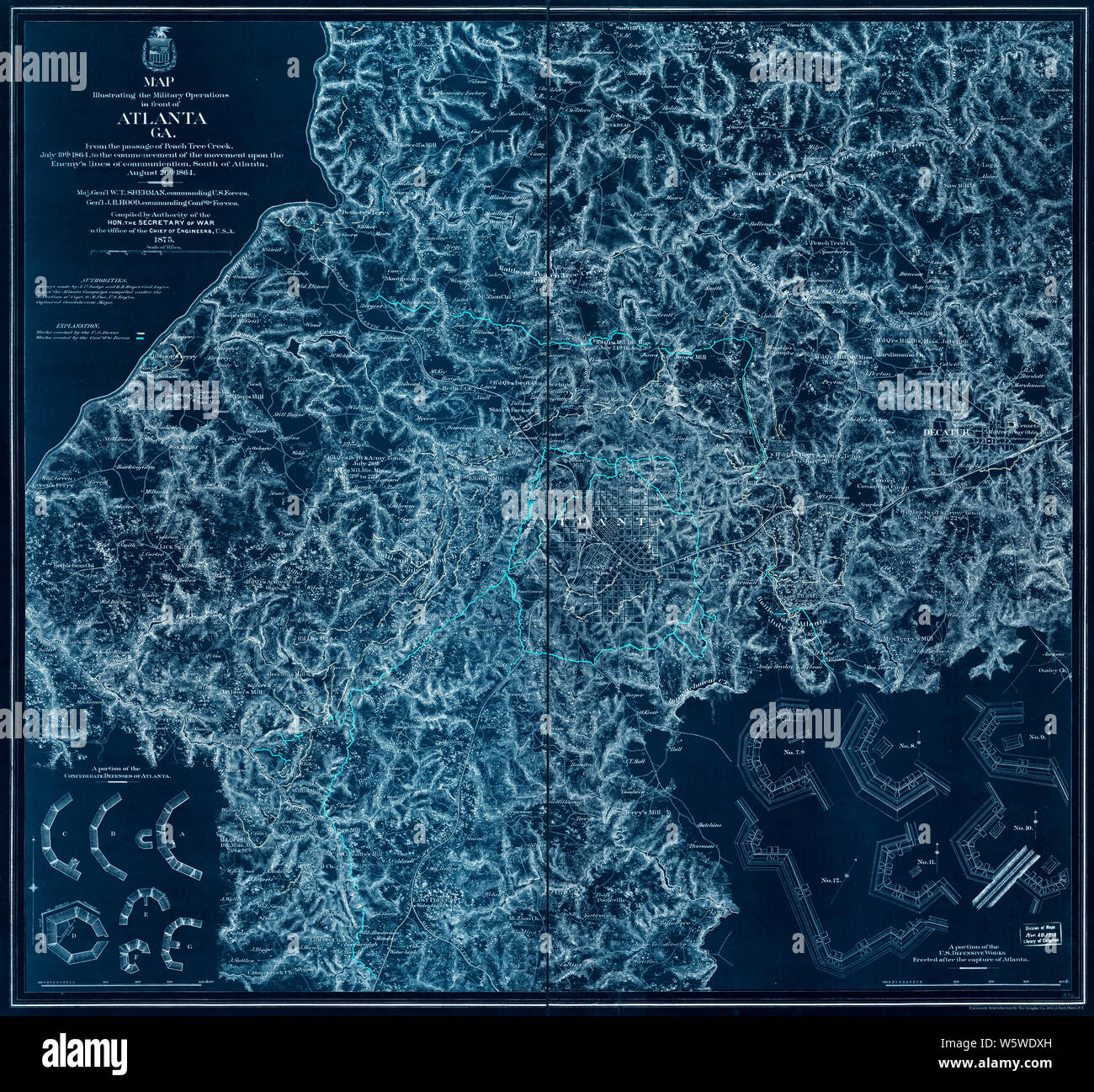 Civil War Maps 0609 Map illustrating the military operations in front ...