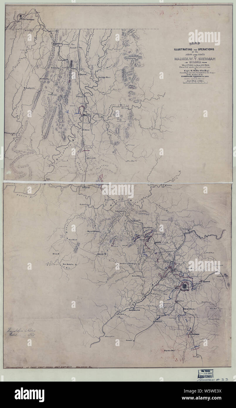 Civil War Maps 0610 Map illustrating the operations of the army under ...