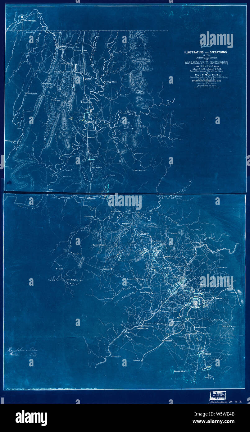 Civil War Maps 0610 Map illustrating the operations of the army under ...