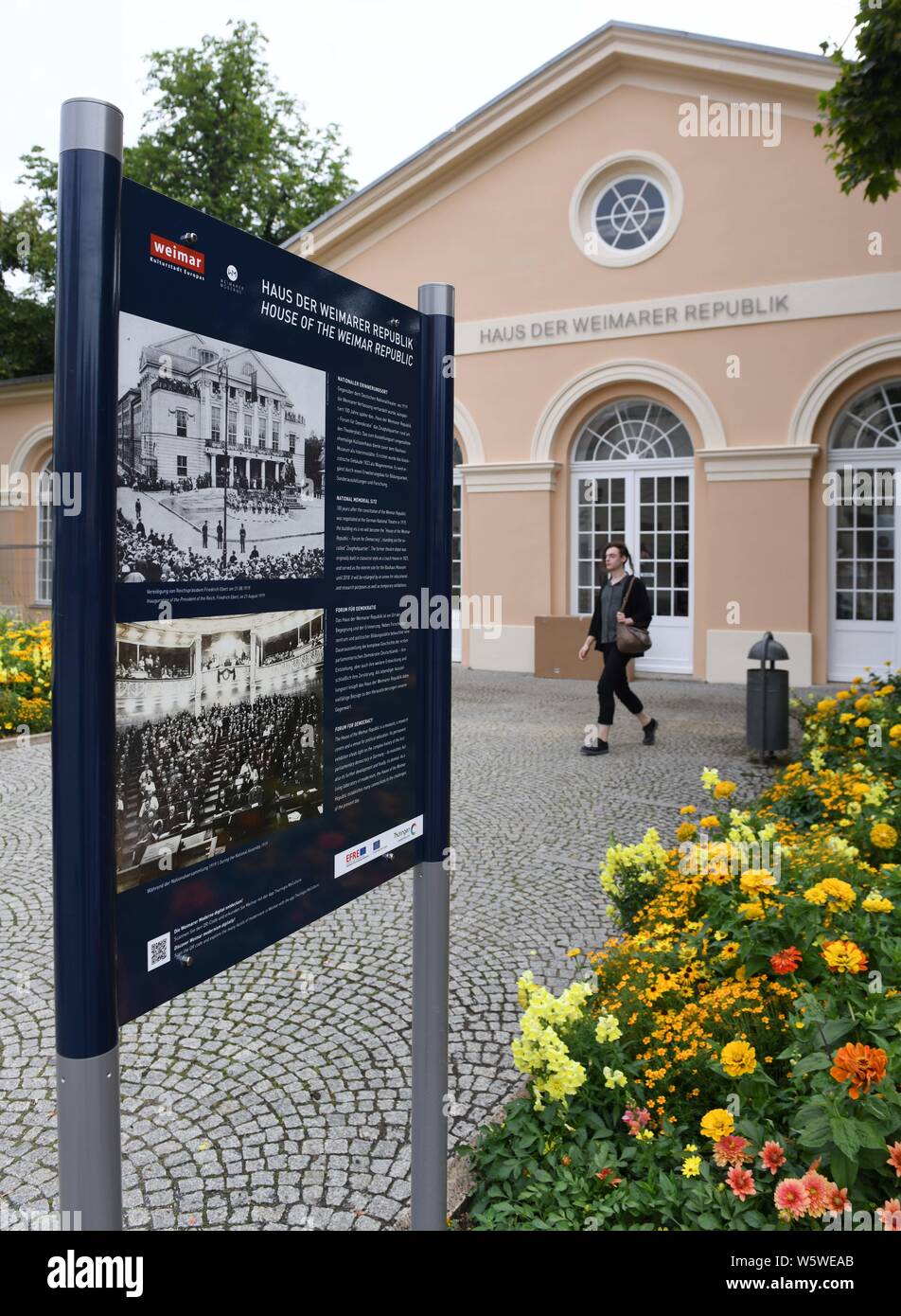 Weimar, Germany. 30th July, 2019. The House of the Weimar Republic ...