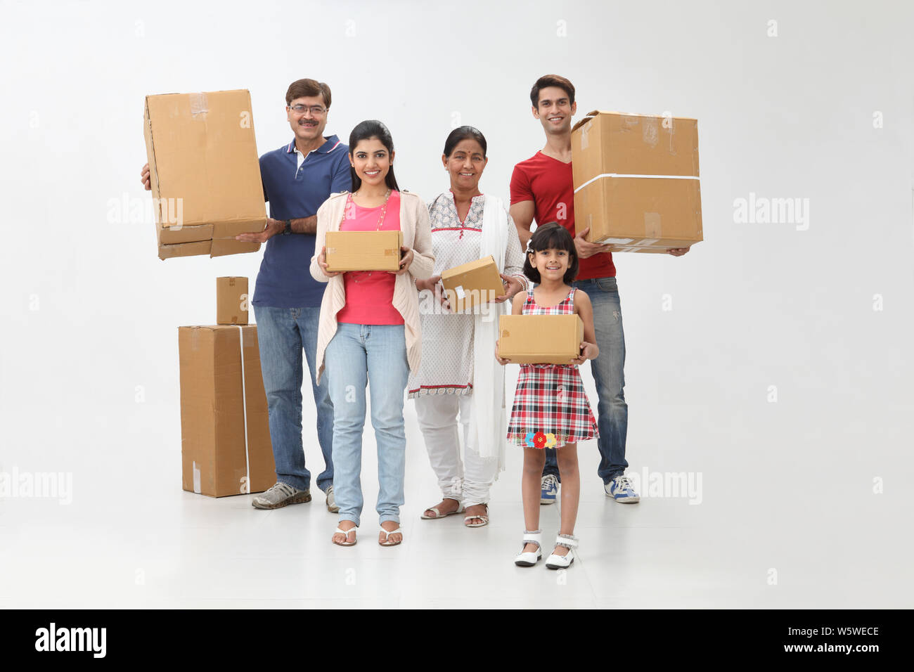 Family shifting house Stock Photo - Alamy