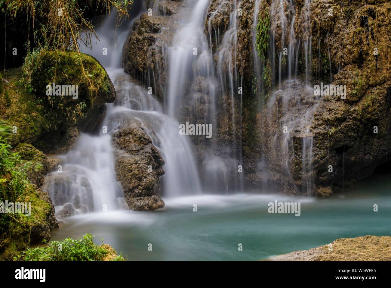 Scenery of the Detian Waterfall in Daxin county, south China's Guangxi ...