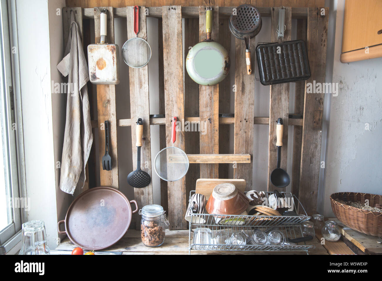 old fashion vintage kitchen Stock Photo - Alamy