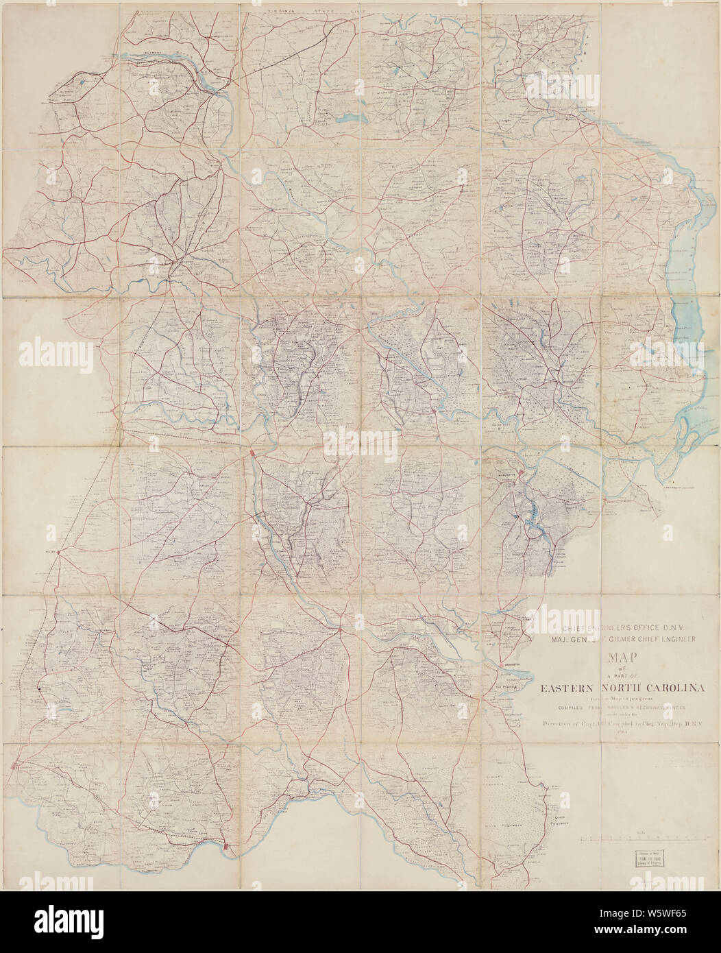 Civil War Maps 0626 Map of a part of eastern North Carolina from a map ...