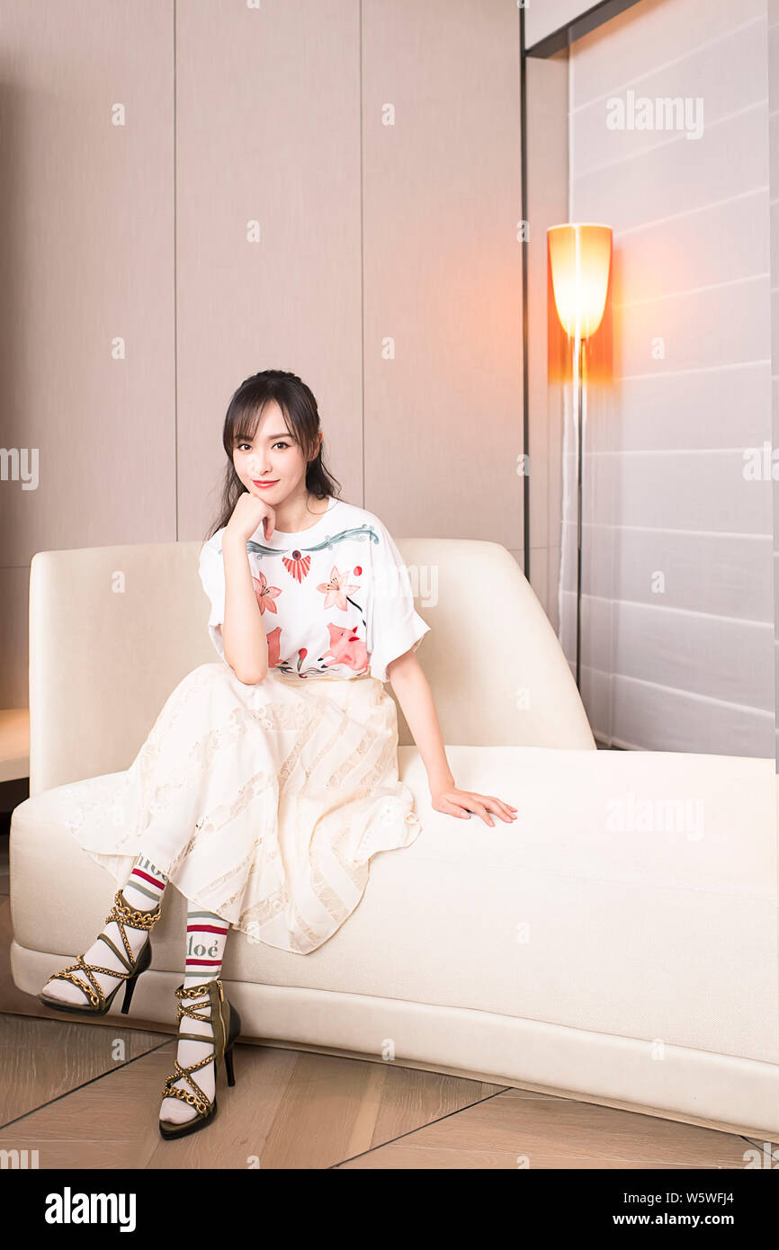 Chinese actress Tiffany Tang or Tang Yan poses for portrait photos ...