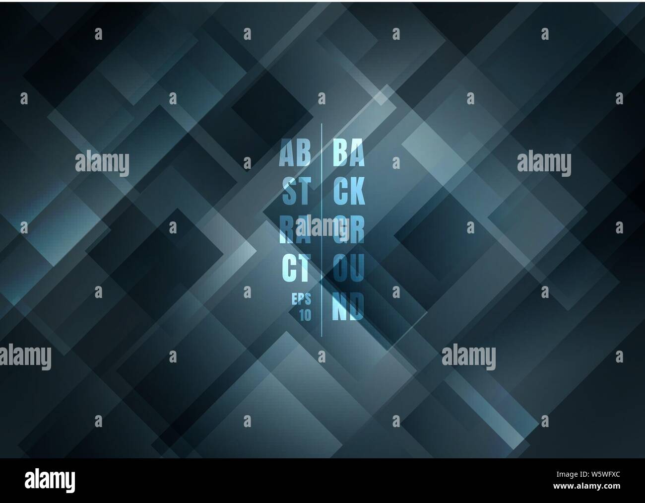 Abstract charcoal gray color squares shape geometric overlapping background. Vector illustration ...