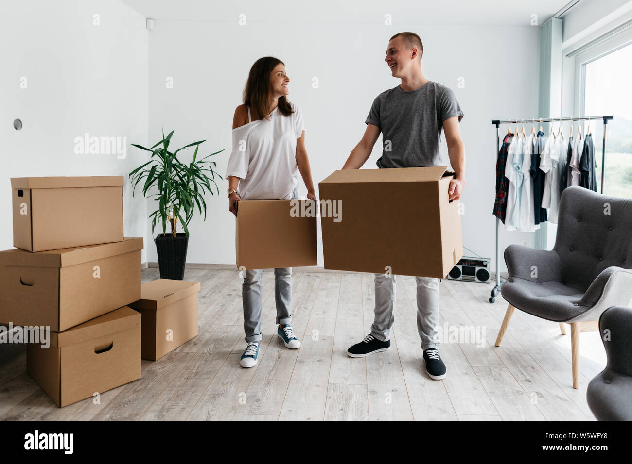 Flat pack furniture boxes hi-res stock photography and images - Alamy