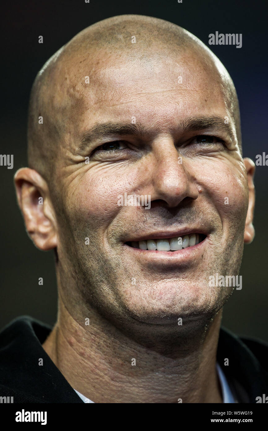 French football superstar and coach Zinedine Zidane attends the start ...
