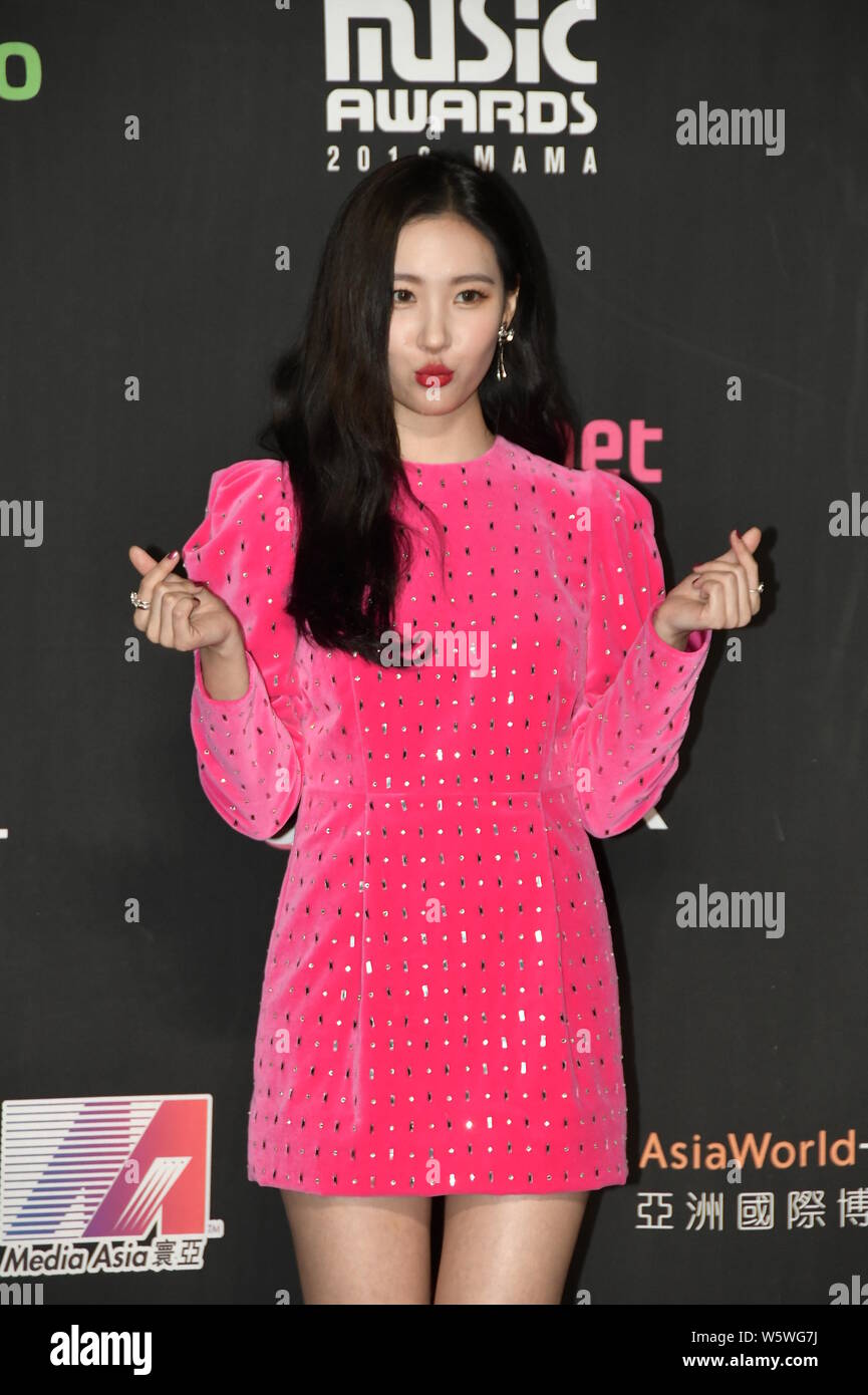 South Korean singer Lee Sun-mi, also known as Sunmi, poses as she ...