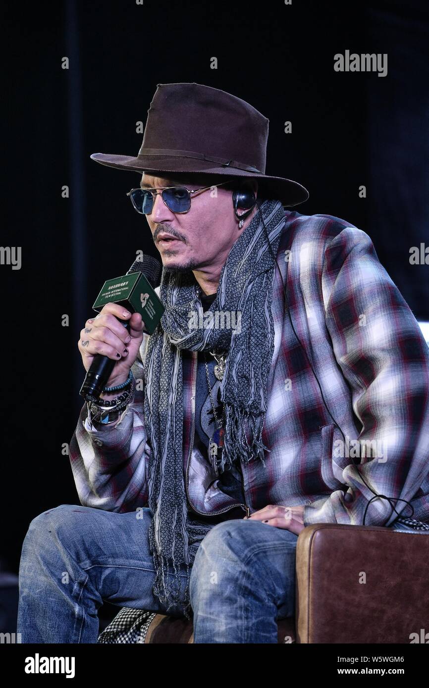 American actor Johnny Depp attends the "Master Carnival" event during ...