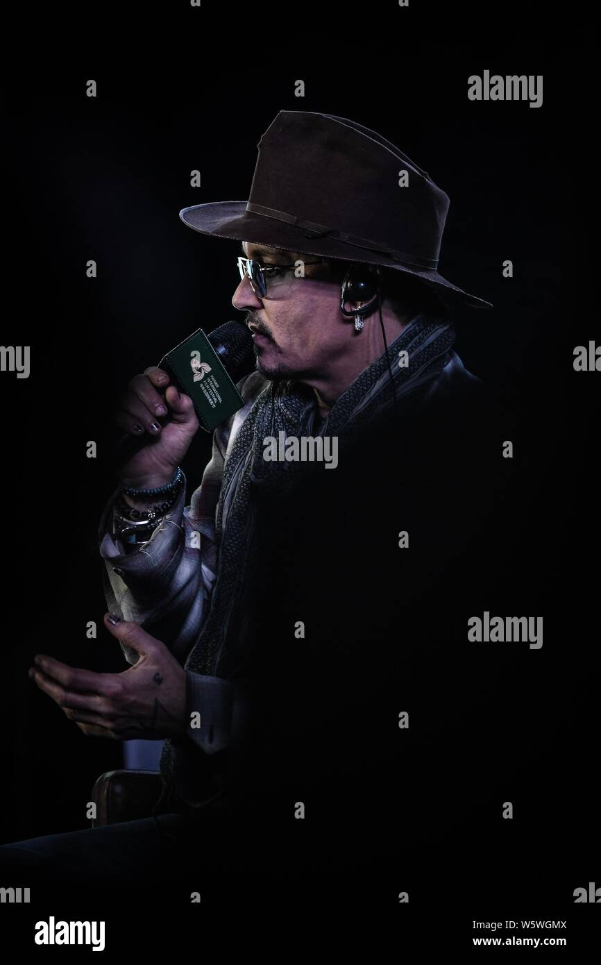 American actor Johnny Depp attends the "Master Carnival" event during ...