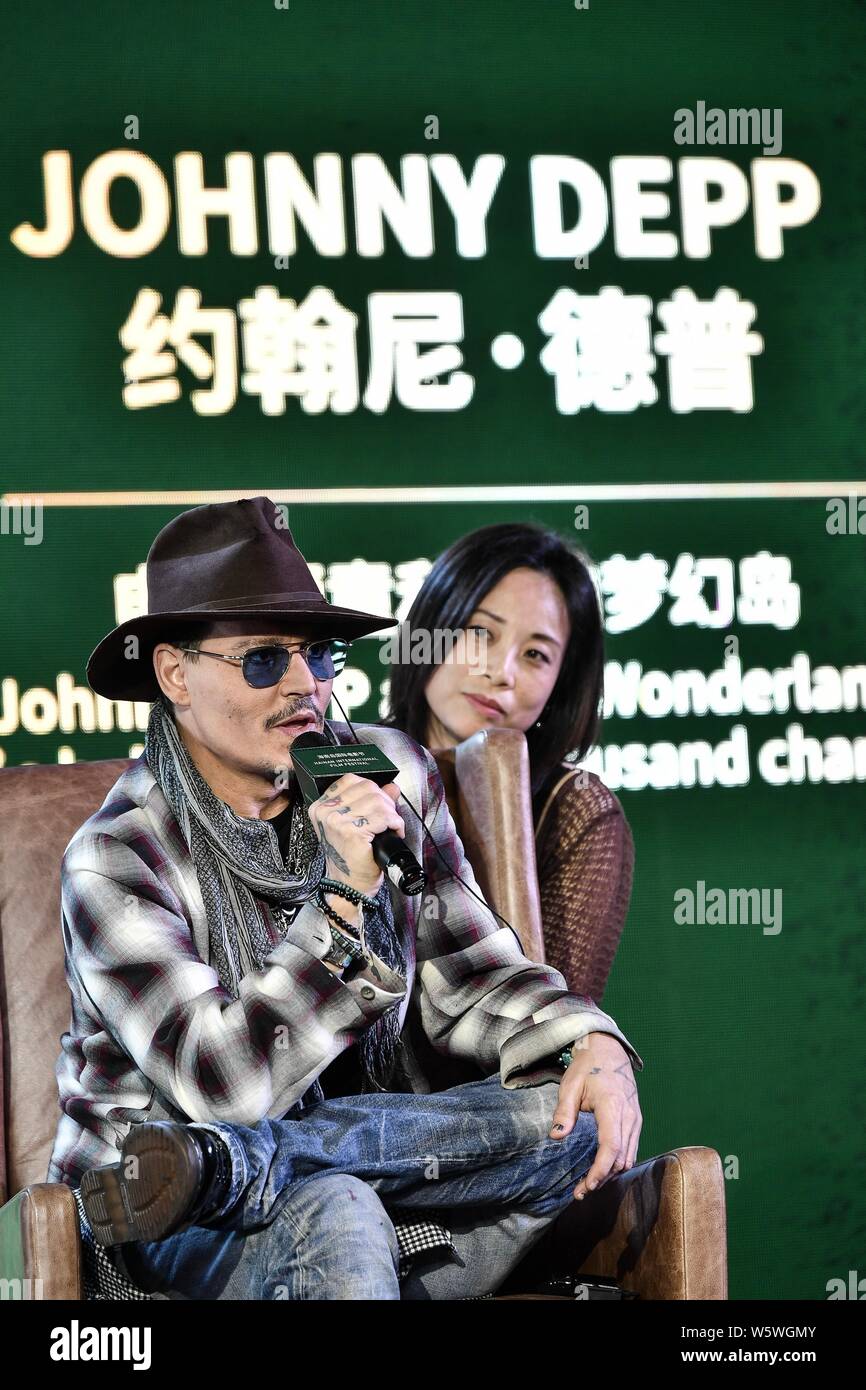 American actor Johnny Depp attends the "Master Carnival" event during ...