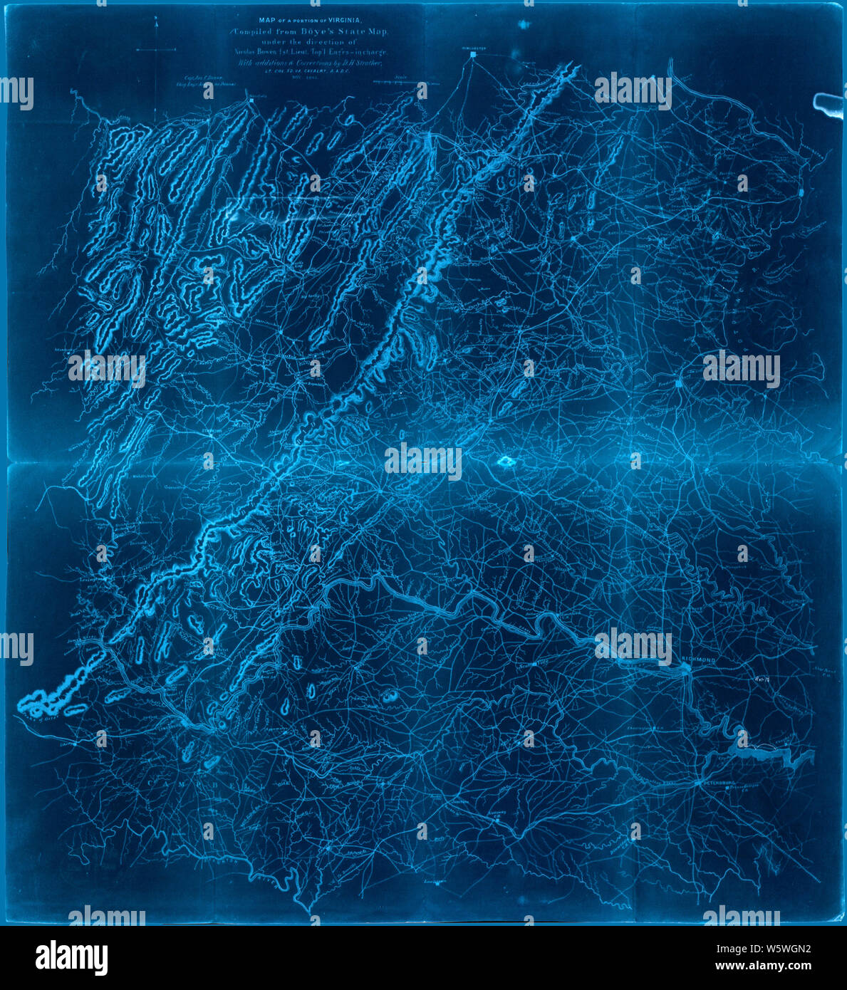 Civil War Maps 0641 Map of a portion of Virginia Inverted Rebuild and ...