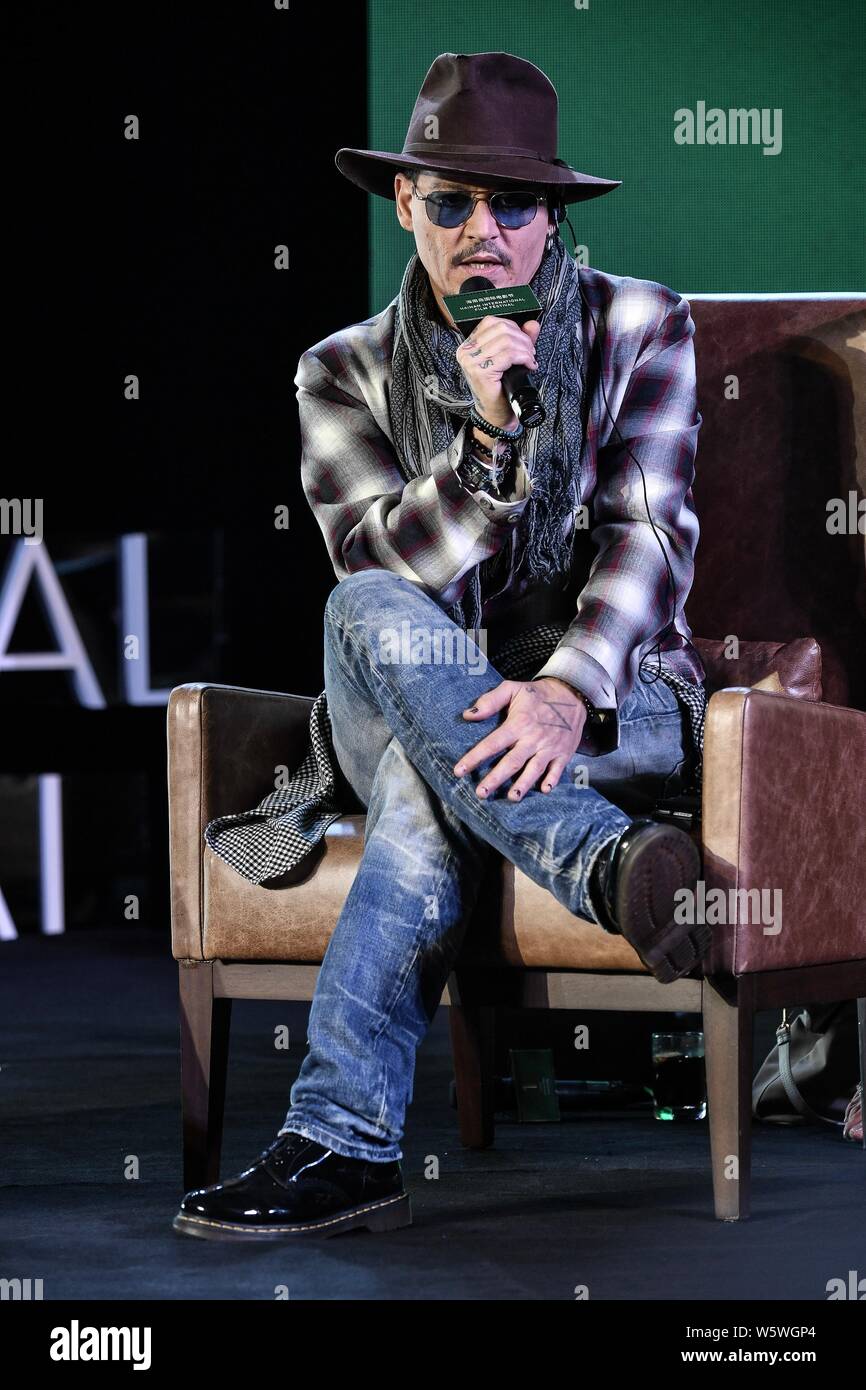 American actor Johnny Depp attends the "Master Carnival" event during ...