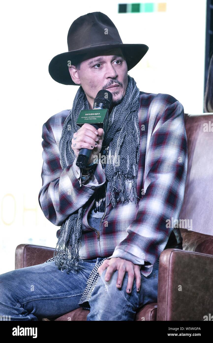 American actor Johnny Depp attends the "Master Carnival" event during ...