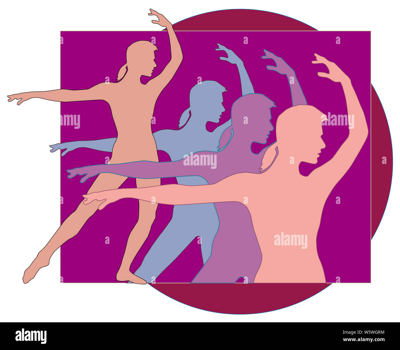 Circle inside a square Cut Out Stock Images & Pictures - Alamy