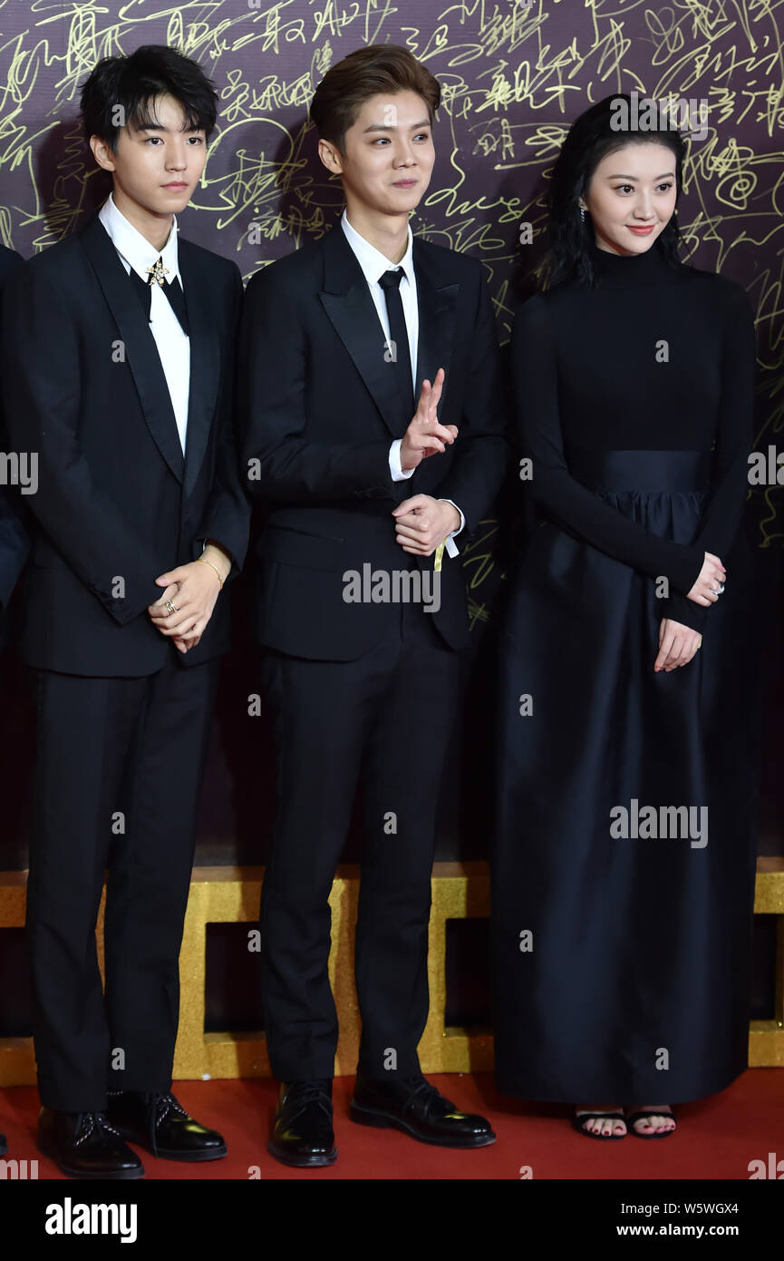 (From left) Singer and actor Karry Wang or Wang Junkai of Chinese boy ...