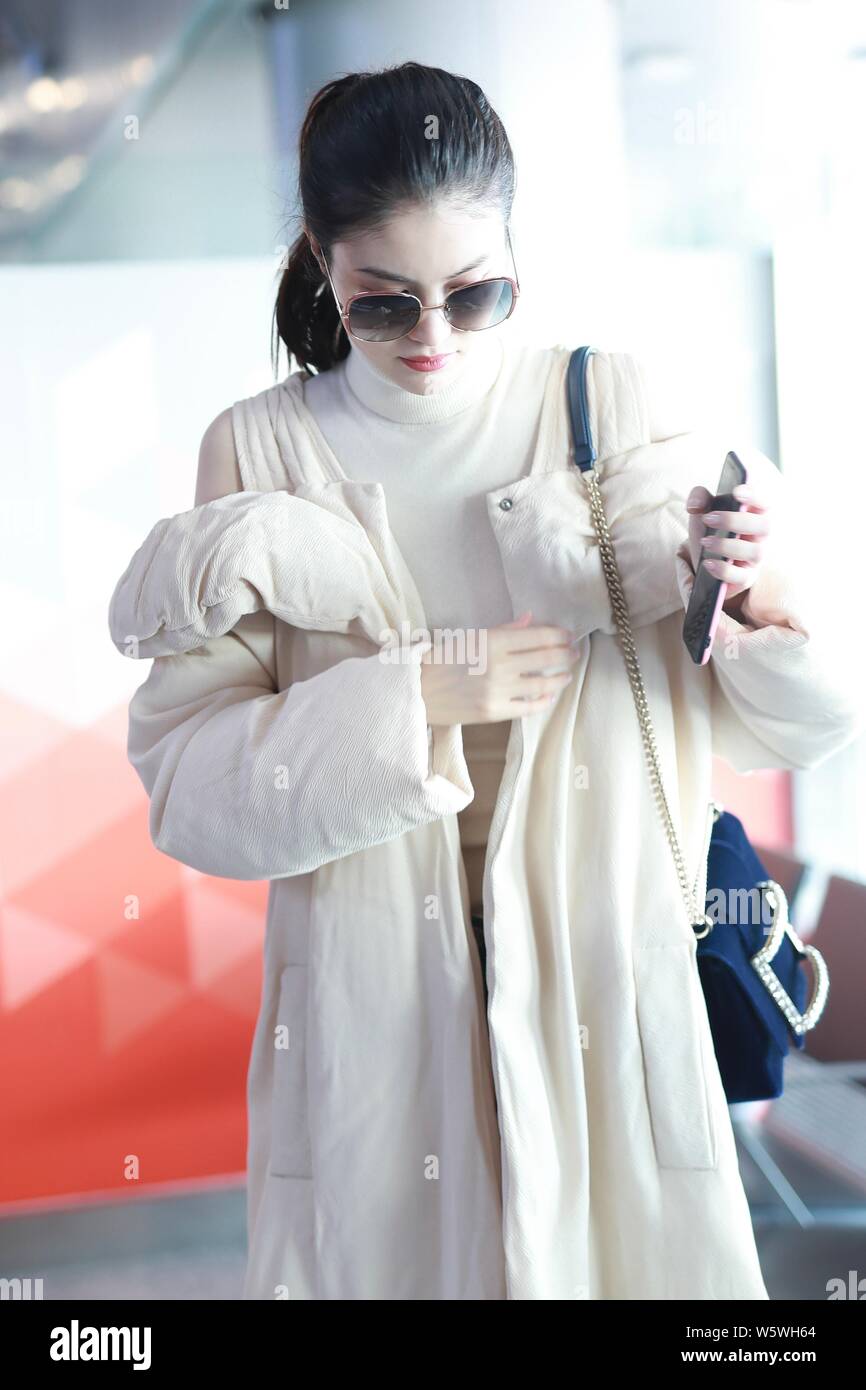 Chinese model He Sui is pictured at the Shanghai Hongqiao International ...