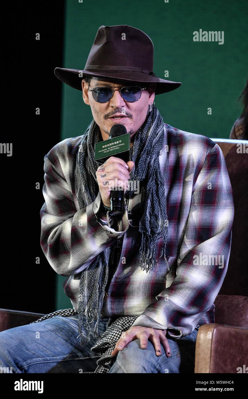 American actor Johnny Depp attends the "Master Carnival" event during ...
