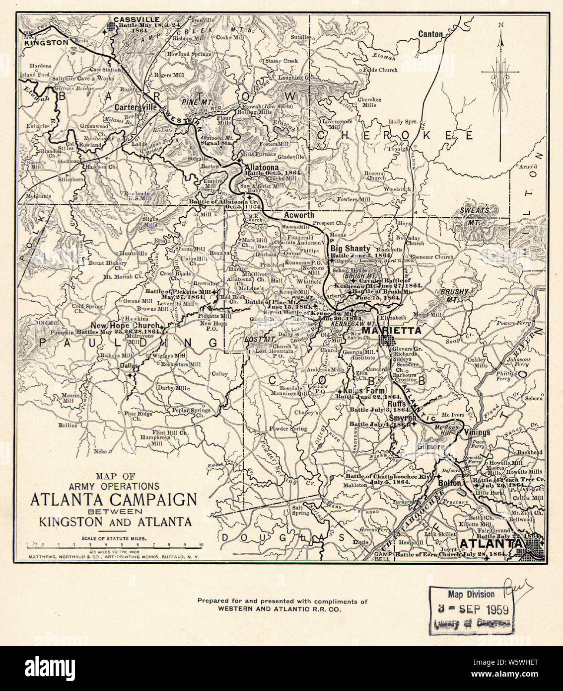 Civil War Maps 0655 Map of army operations Atlanta campaign between ...
