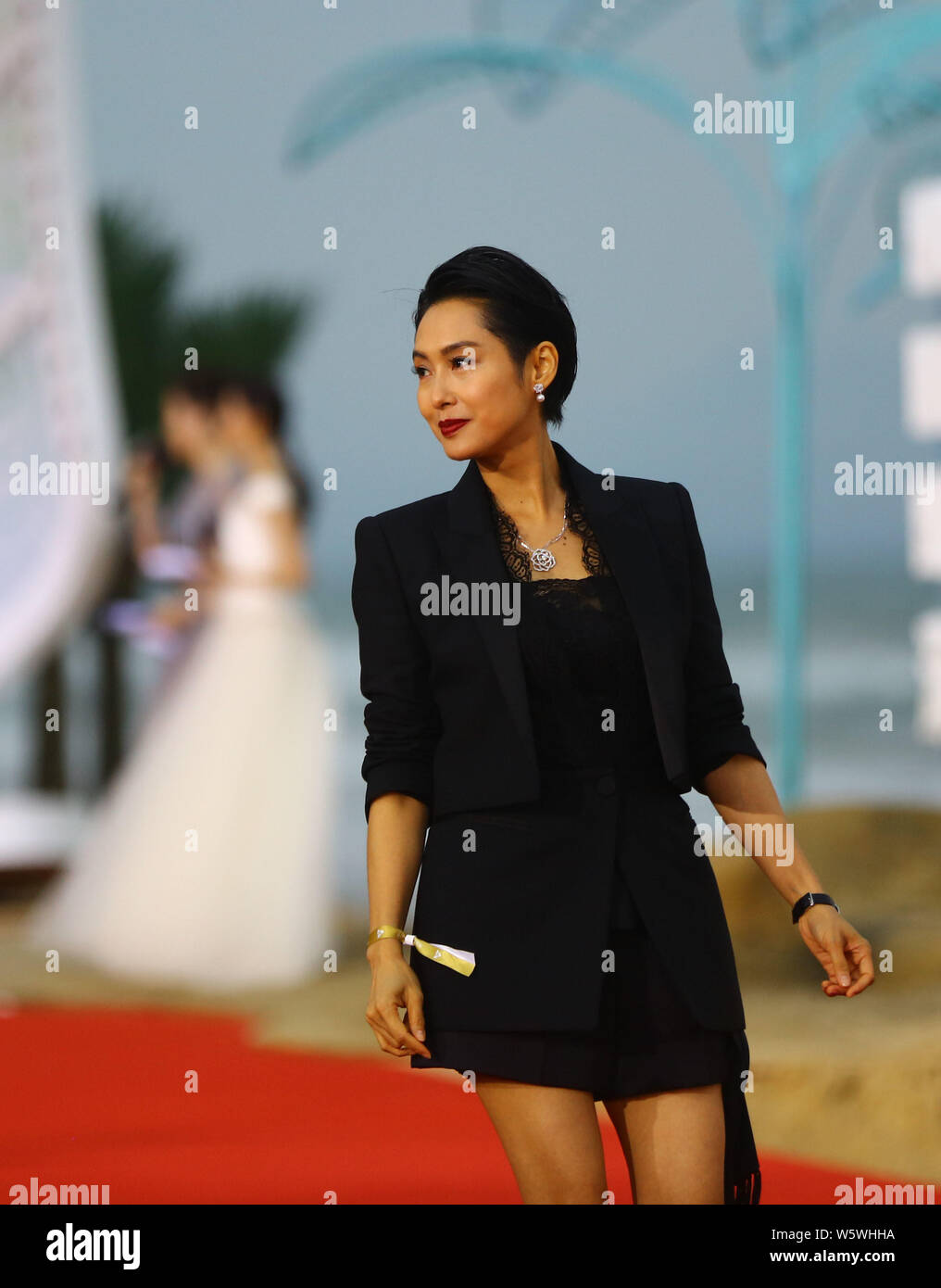 Hong Kong actress Athena Chu arrives on the red carpet for the closing ...
