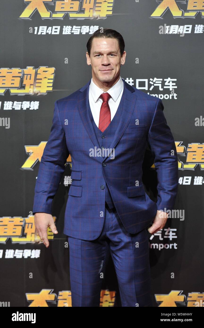 American professional wrestler and actor John Cena attends the premiere ...