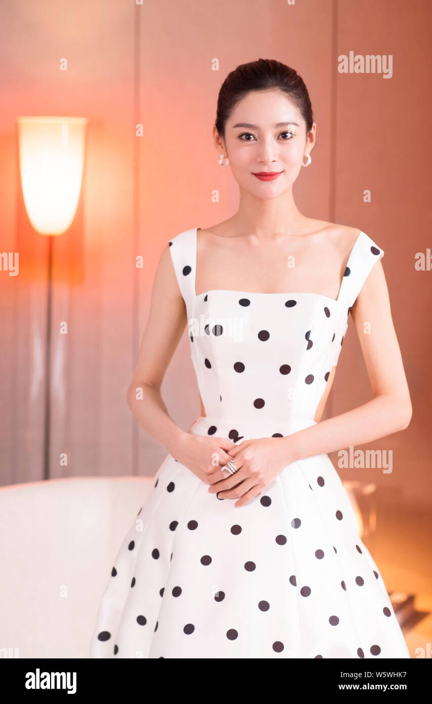 Chinese actress Wang Yuan Ke poses for portrait photos during an ...
