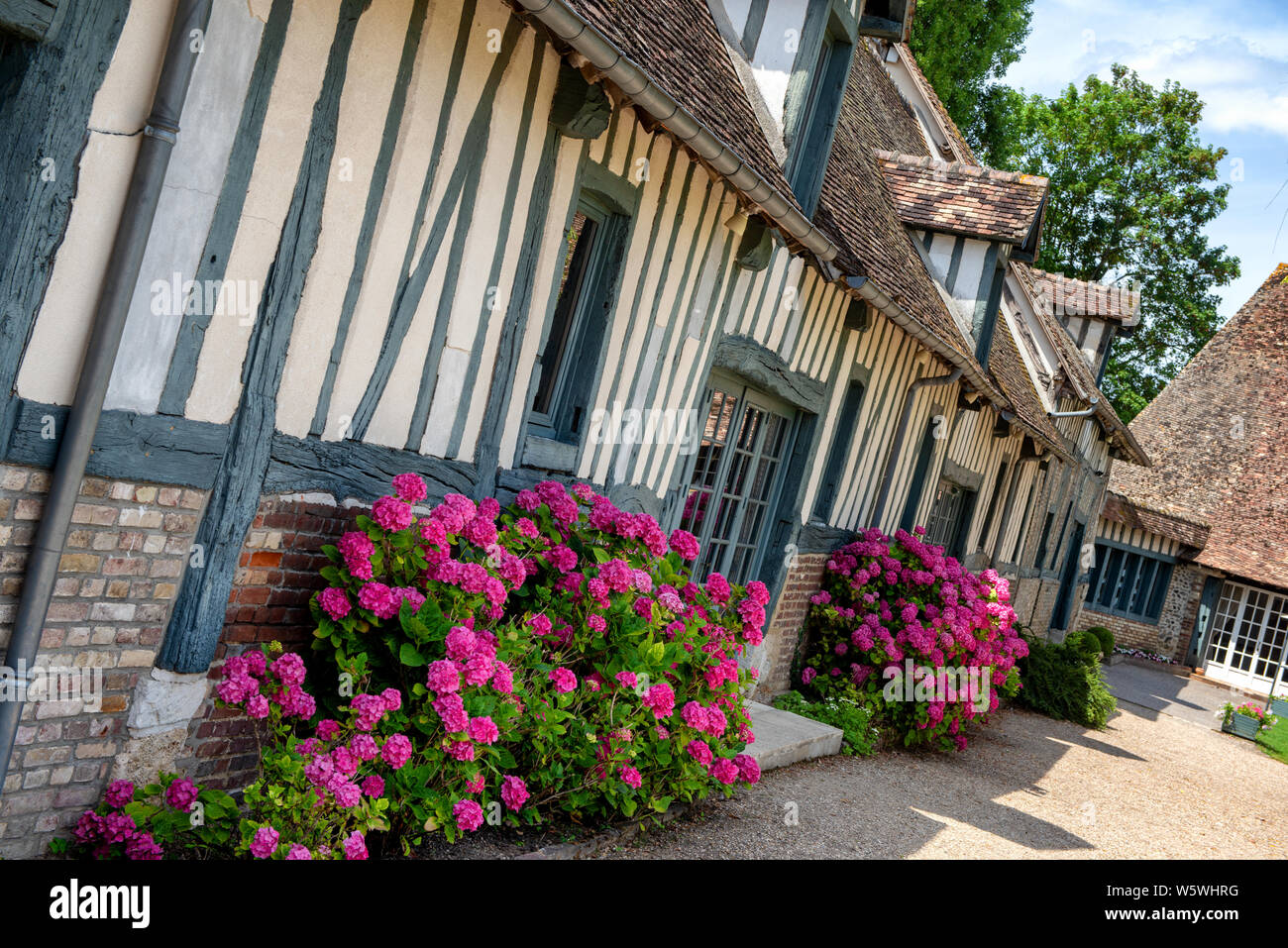 Normandy French house. a view of a typical french Normand house Stock ...