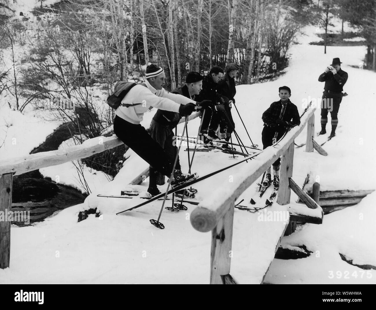 Photograph of a Ski Party; Scope and content: Original caption: A ski ...