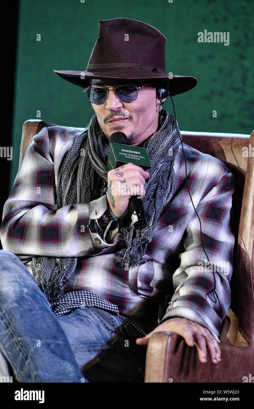 American actor Johnny Depp attends the "Master Carnival" event during ...