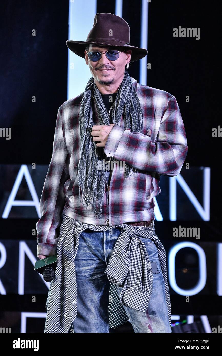 American actor Johnny Depp attends the "Master Carnival" event during ...