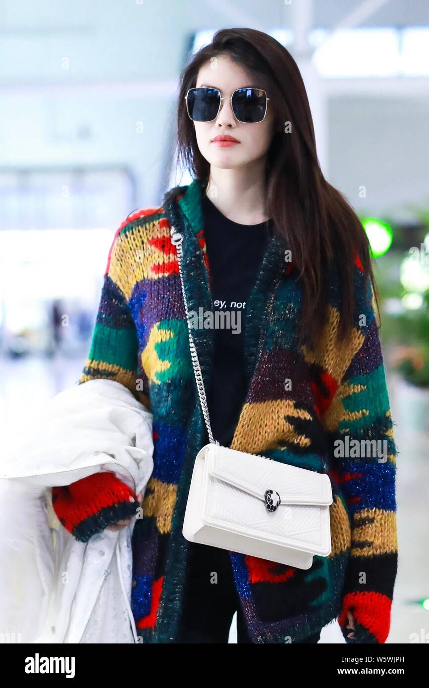 Chinese model He Sui is pictured at the Shanghai Hongqiao International ...